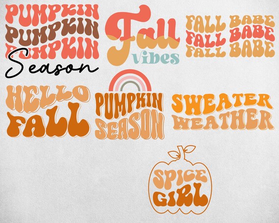 Retro Fall Svg Bundle Retro Autumn Svg Fall Sign Svg Fall - Etsy