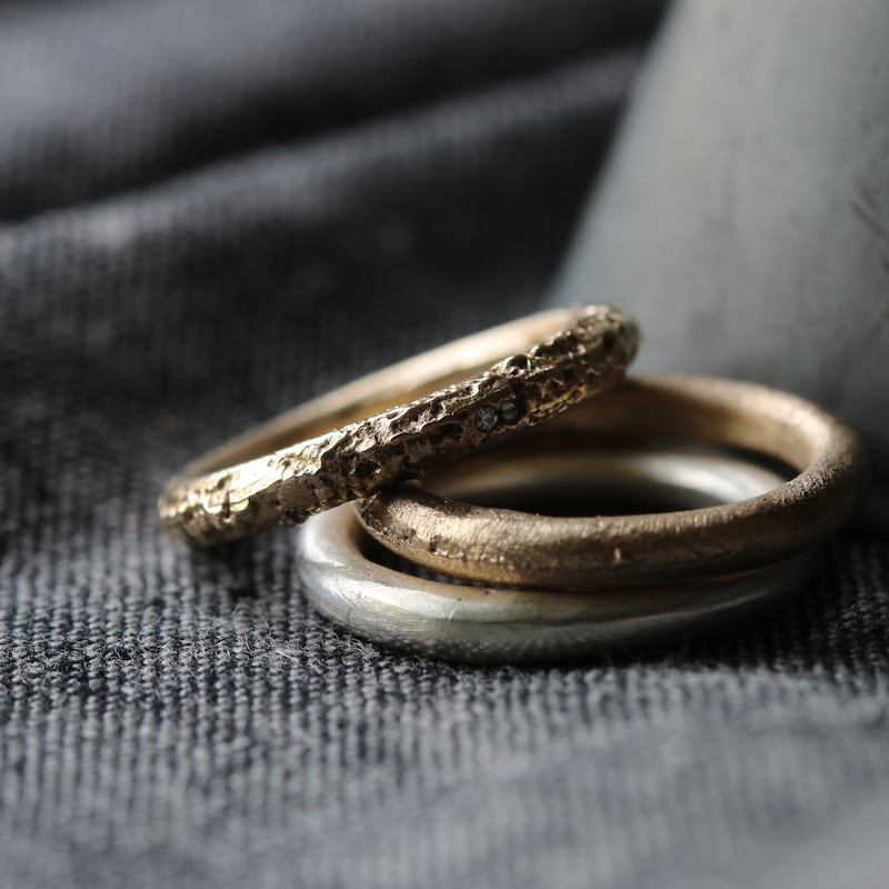 Rustic Gold Rings - Etsy