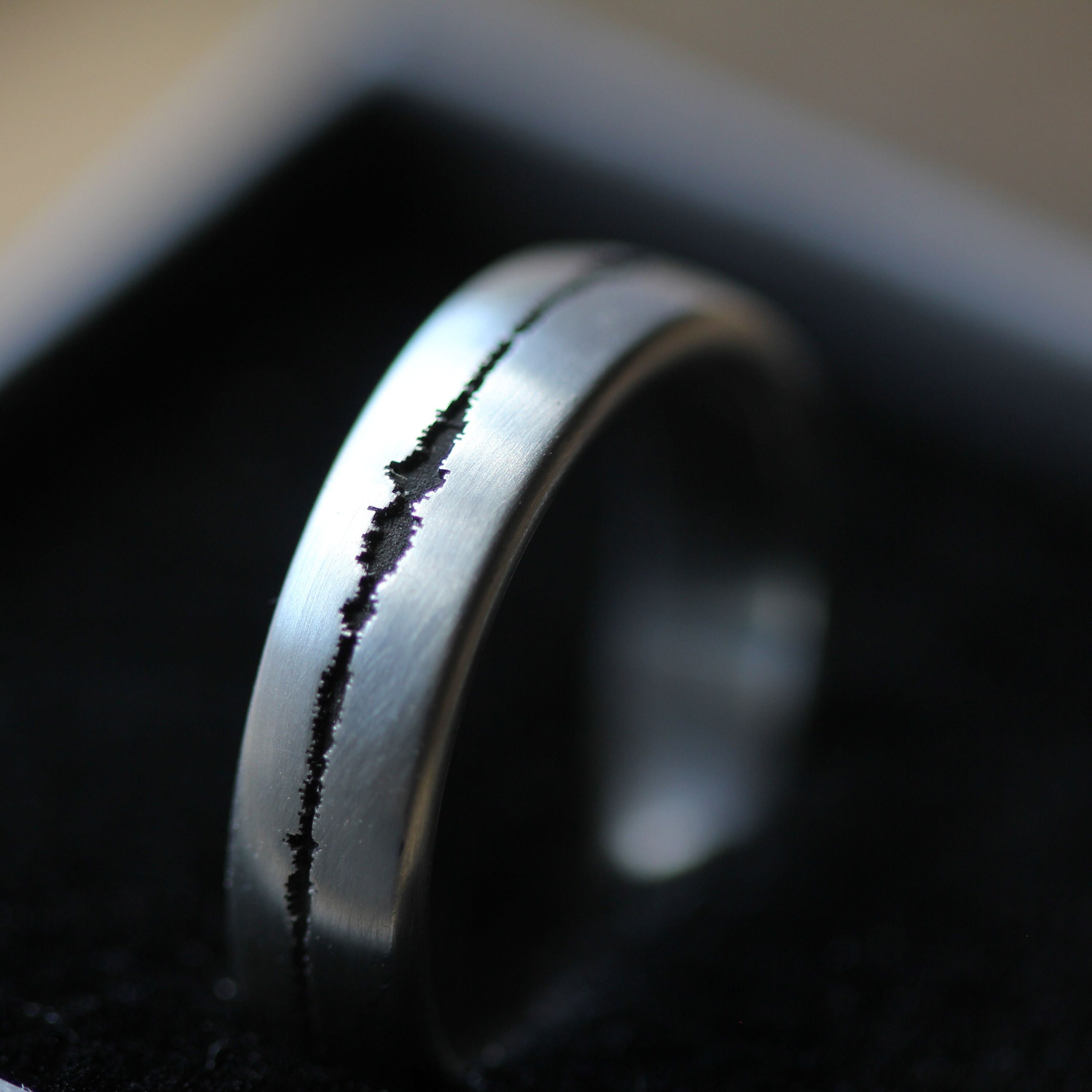 Personalised Soundwave Ring With Playable QR Code - Etsy UK