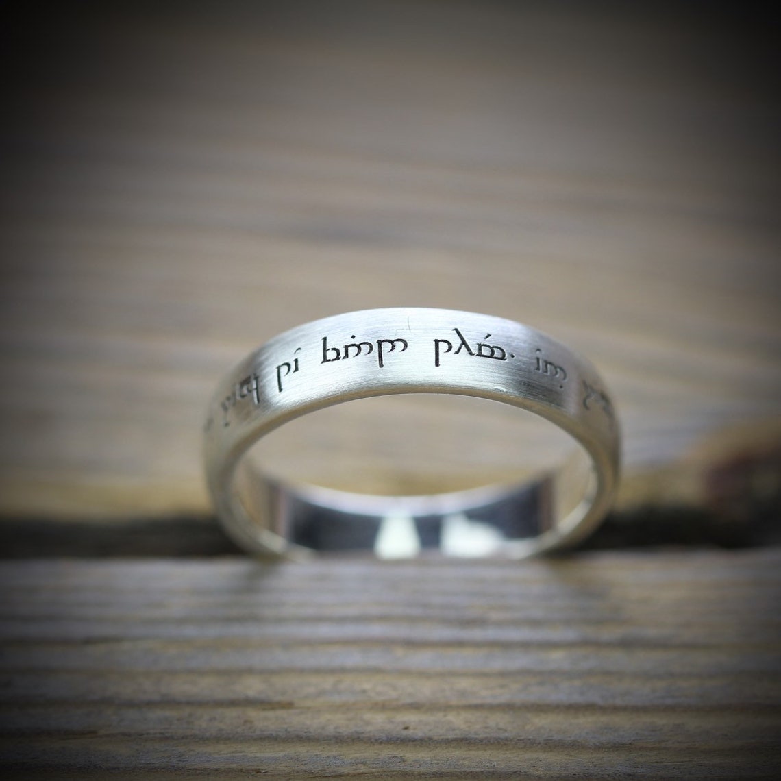 Silver Personalised Elvish Ring - Etsy UK
