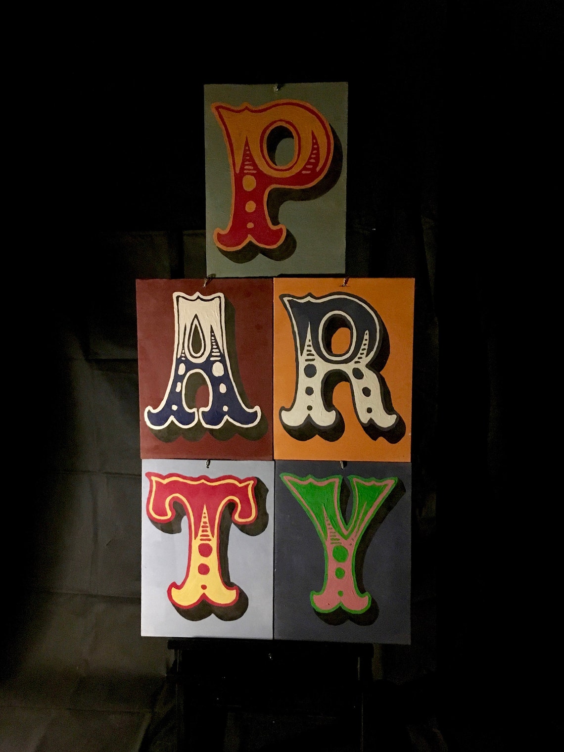 Fairground Style Signage 'P A R T Y' Hand Painted in - Etsy
