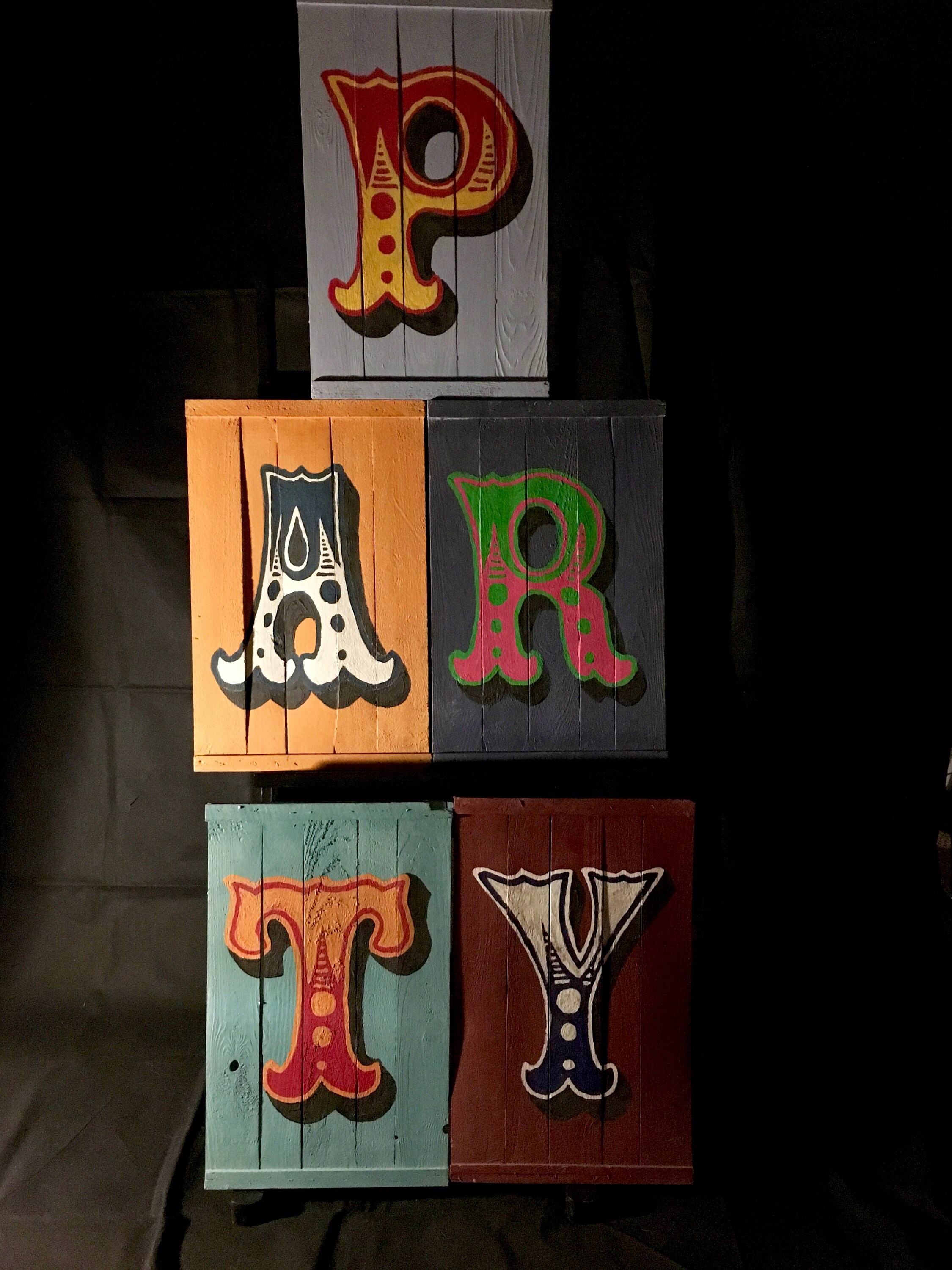Fairground Style Signage 'P A R T Y' Hand Painted in - Etsy