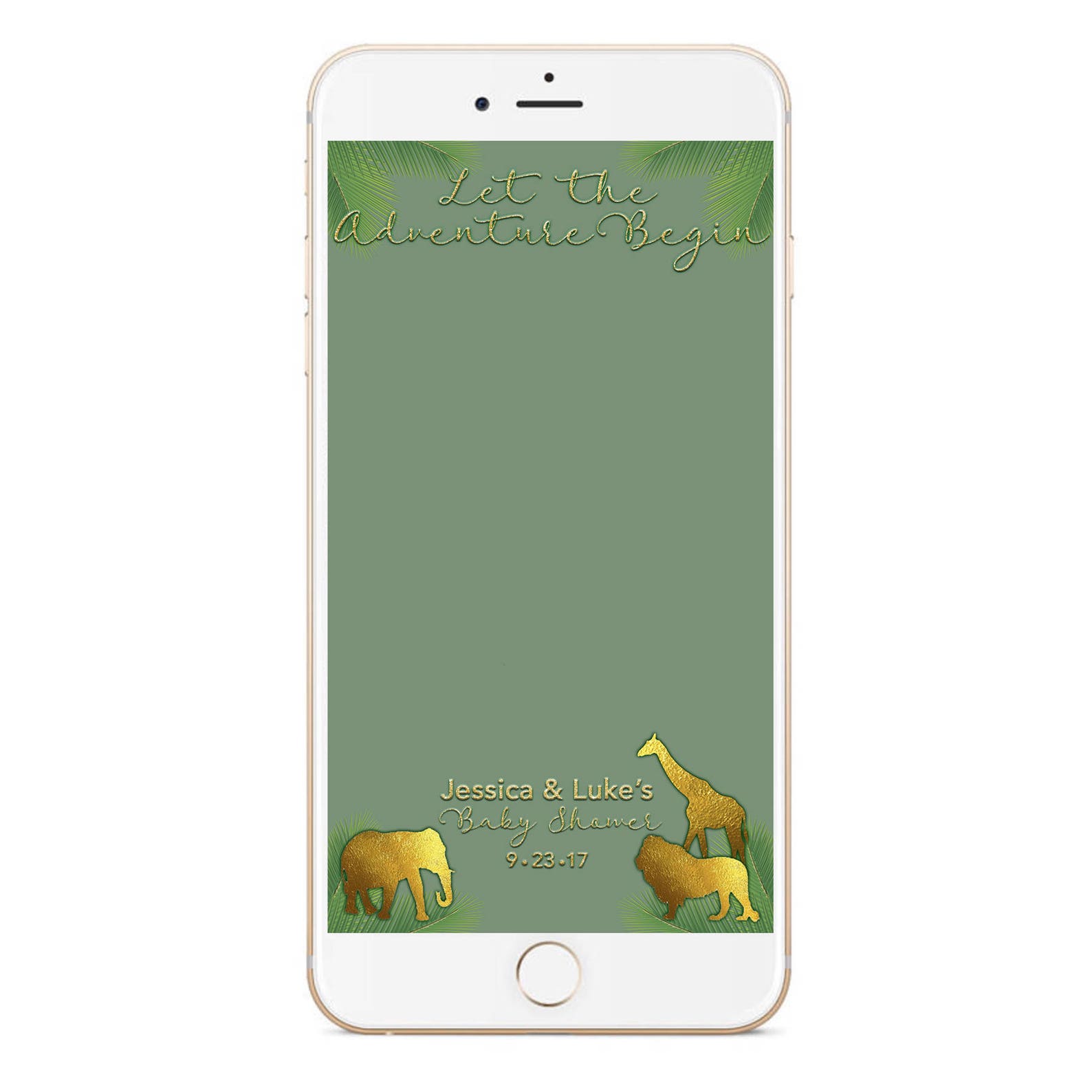 Let the Adventure Begin Baby Shower Snapchat Filter Animal | Etsy