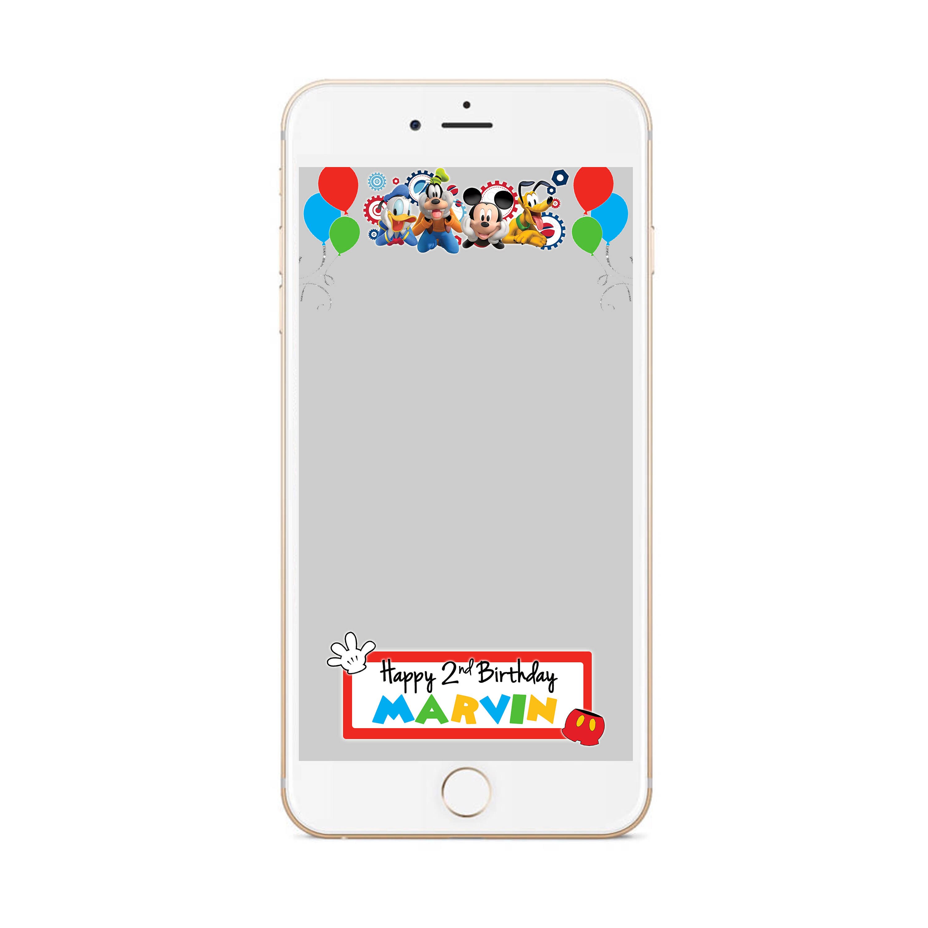 Mickey Mouse Clubhouse Birthday Snapchat Filter Mickey Mouse - Etsy