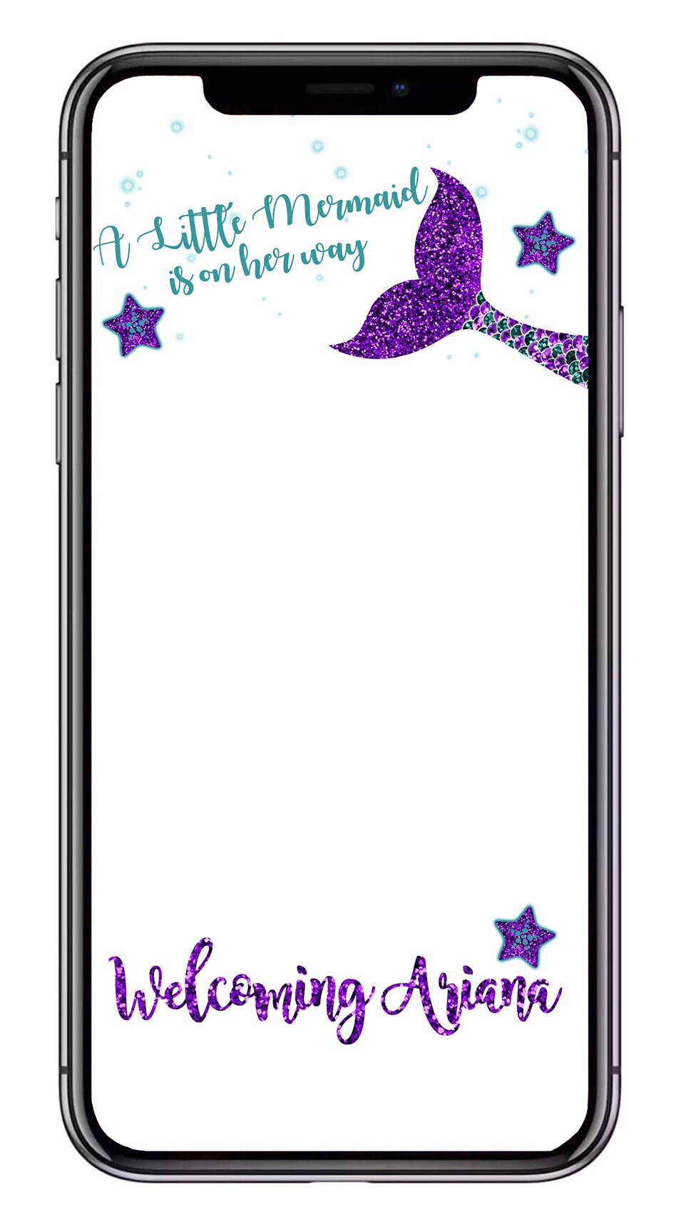 Mermaid Baby Shower Snapchat Filter A Little Mermaid Is On | Etsy