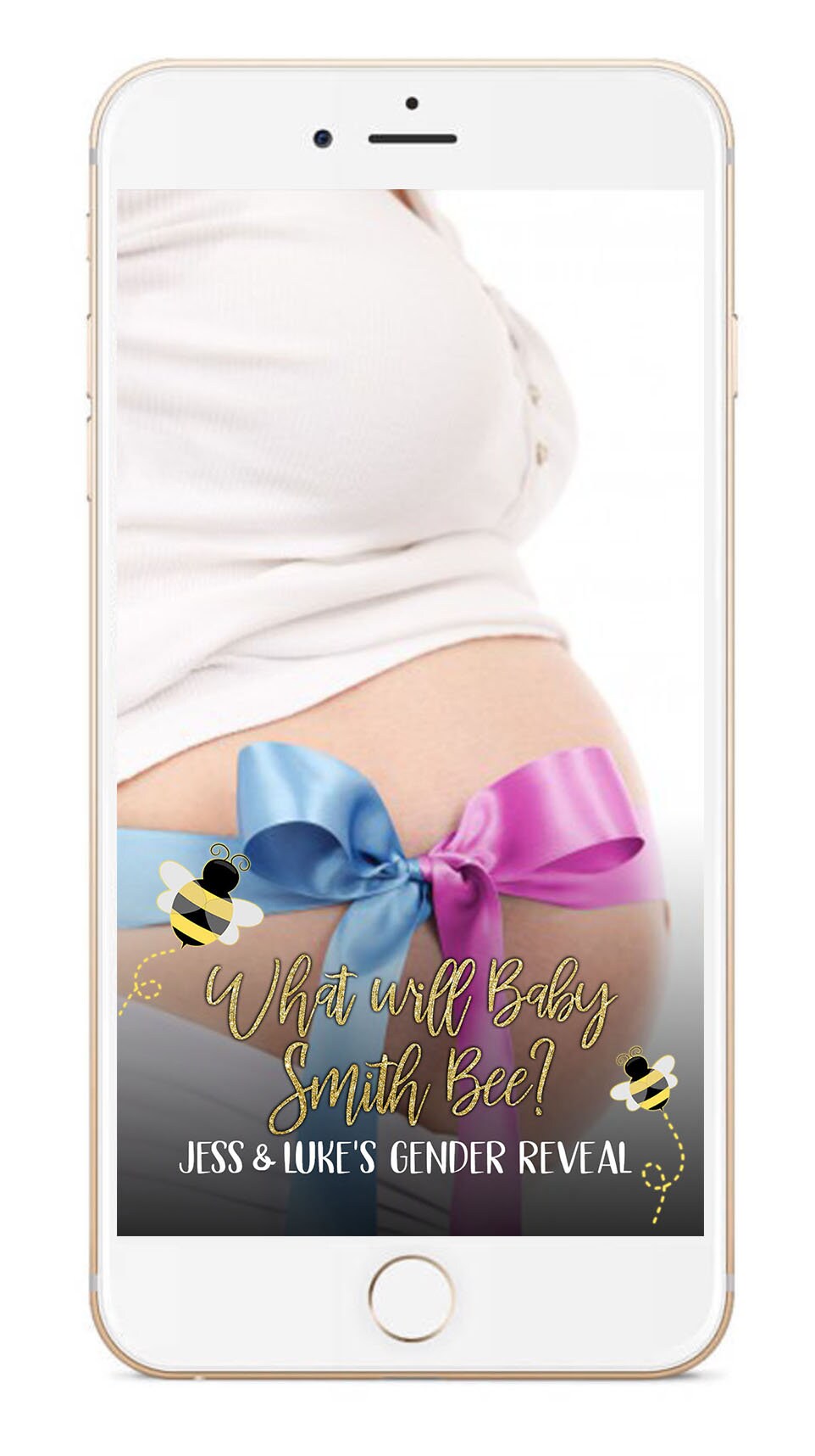 Bee Gender Reveal Snapchat Filter What Will Baby Bee - Etsy