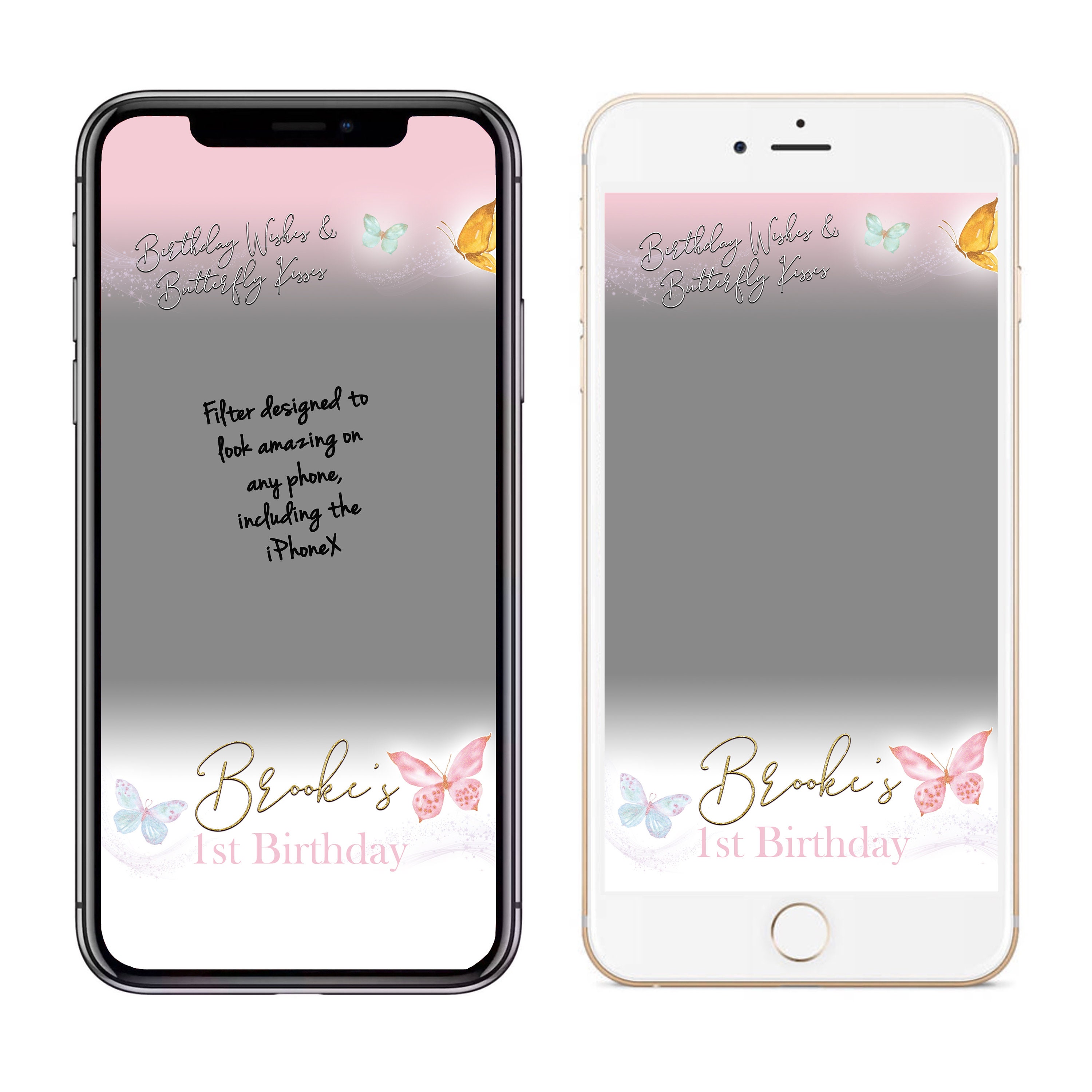 Butterfly Snapchat Filter Butterfly Birthday Geofilter - Etsy Singapore