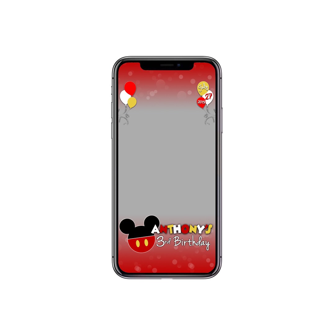 Mickey Mouse Birthday Snapchat Filter, Mickey Mouse Snapchat Lense ...