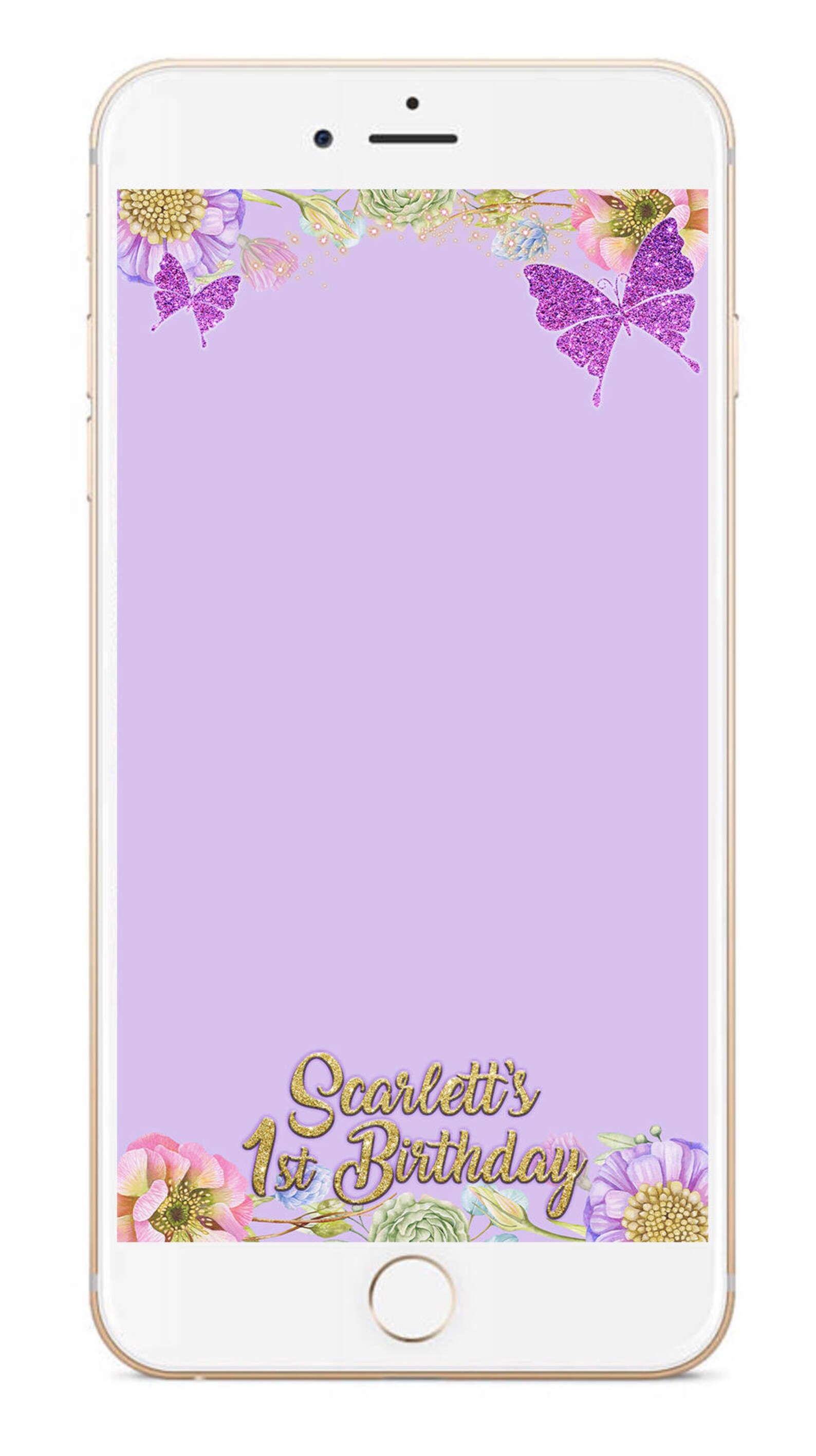 Butterfly Snapchat Filter, Butterfly Birthday Snapchat Lense, Custom ...