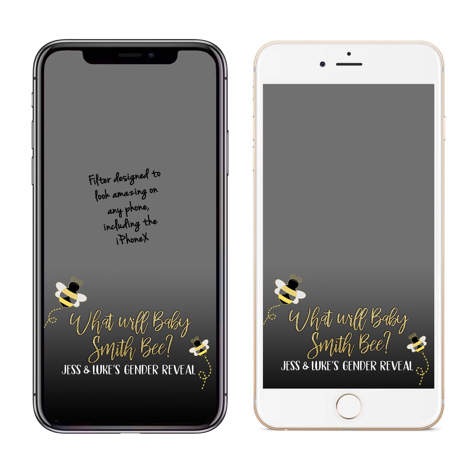Bee Gender Reveal Snapchat Filter What Will Baby Bee - Etsy