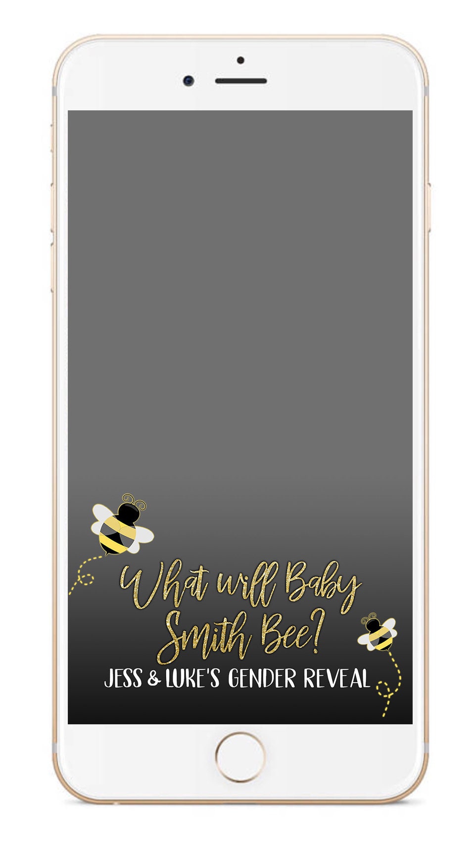 Bee Gender Reveal Snapchat Filter What Will Baby Bee - Etsy