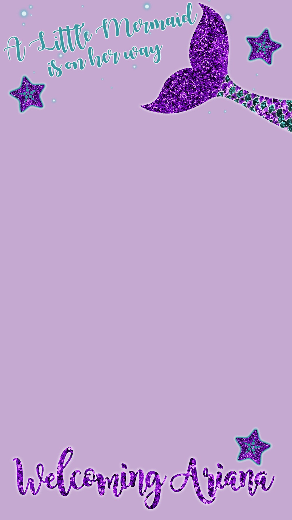 Mermaid Baby Shower Snapchat Filter A Little Mermaid Is On | Etsy