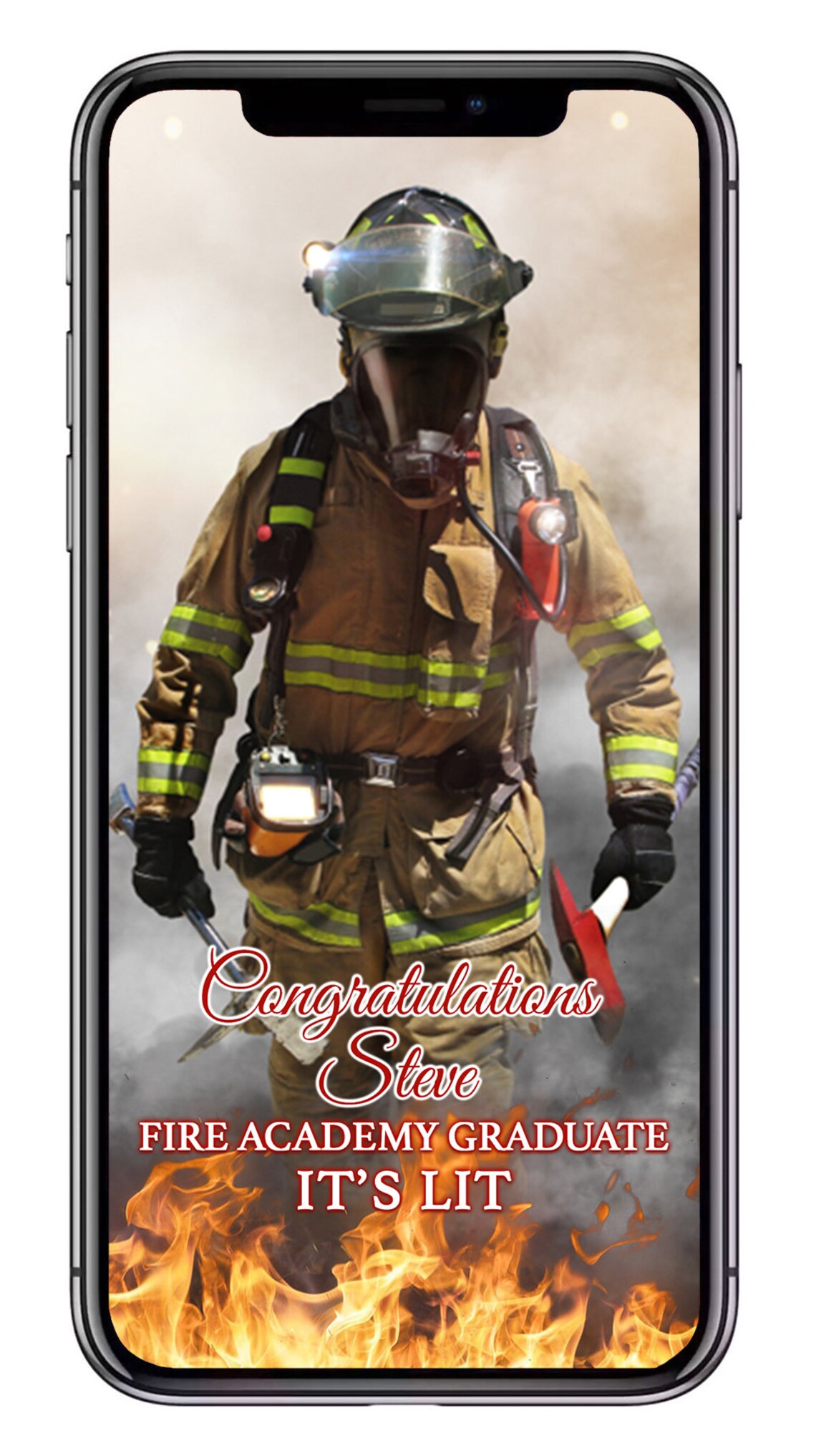Firefighter Snapchat Filter, Fireman Geofilter, Fire Academy Graduation ...