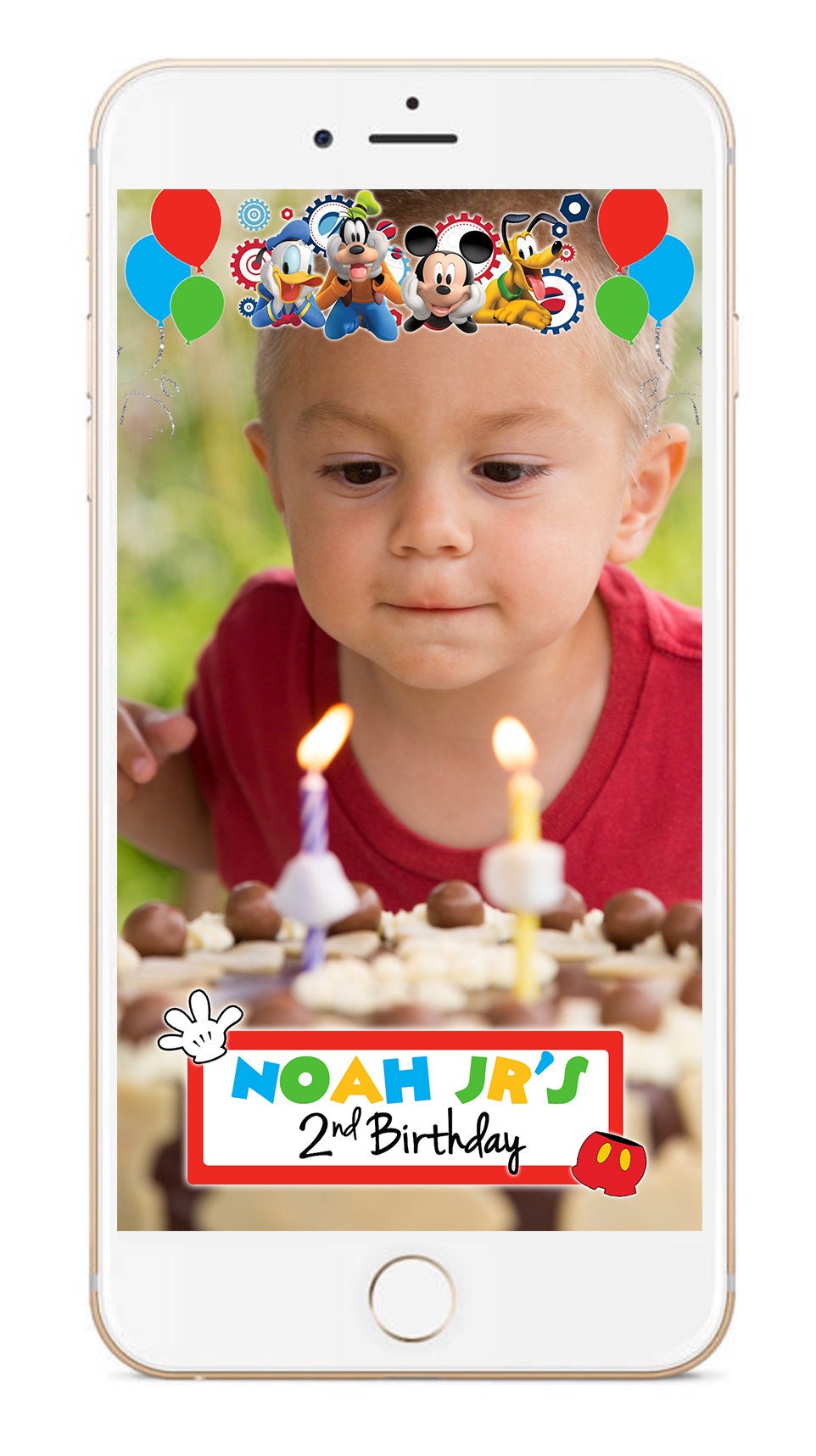 Mickey Mouse Clubhouse Birthday Snapchat Filter Mickey Mouse - Etsy