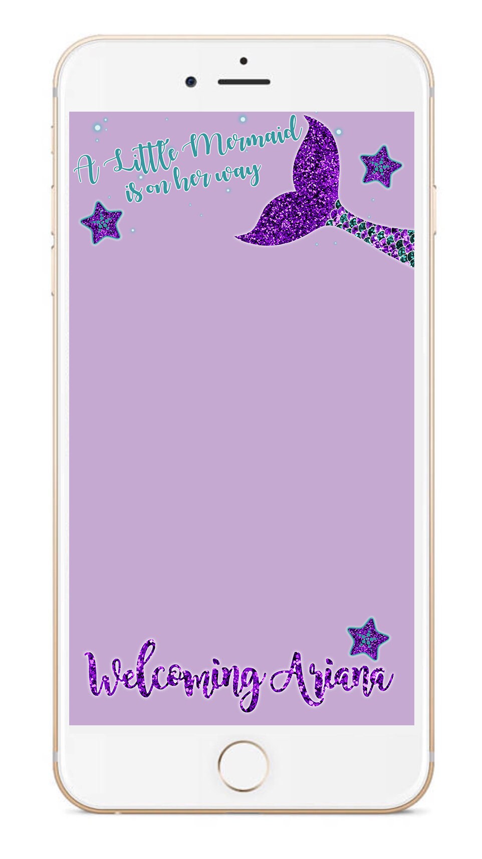 Mermaid Baby Shower Snapchat Filter A Little Mermaid Is On | Etsy