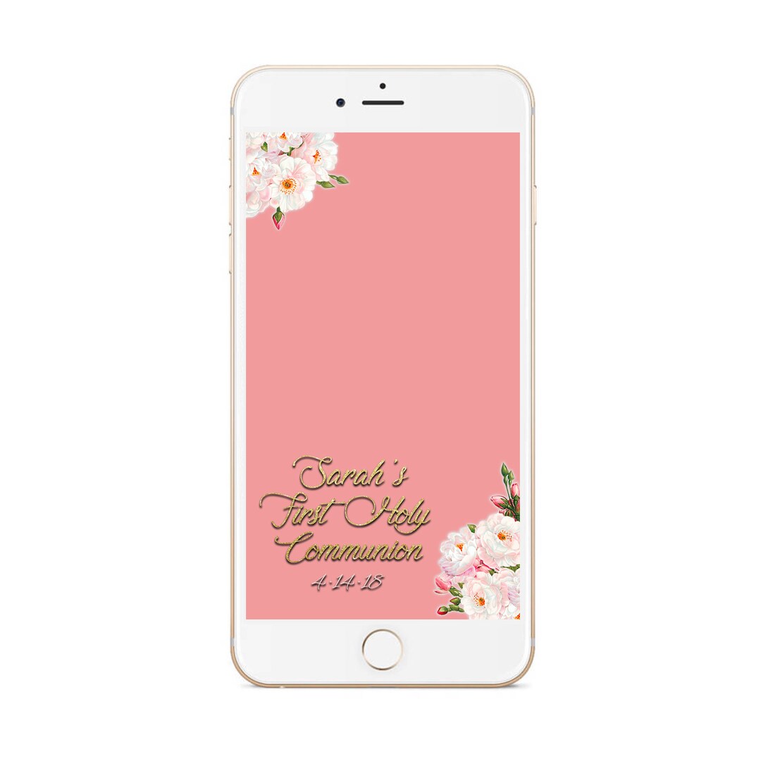 First Holy Communion Snapchat Lens, Holy Communion Filter - Etsy