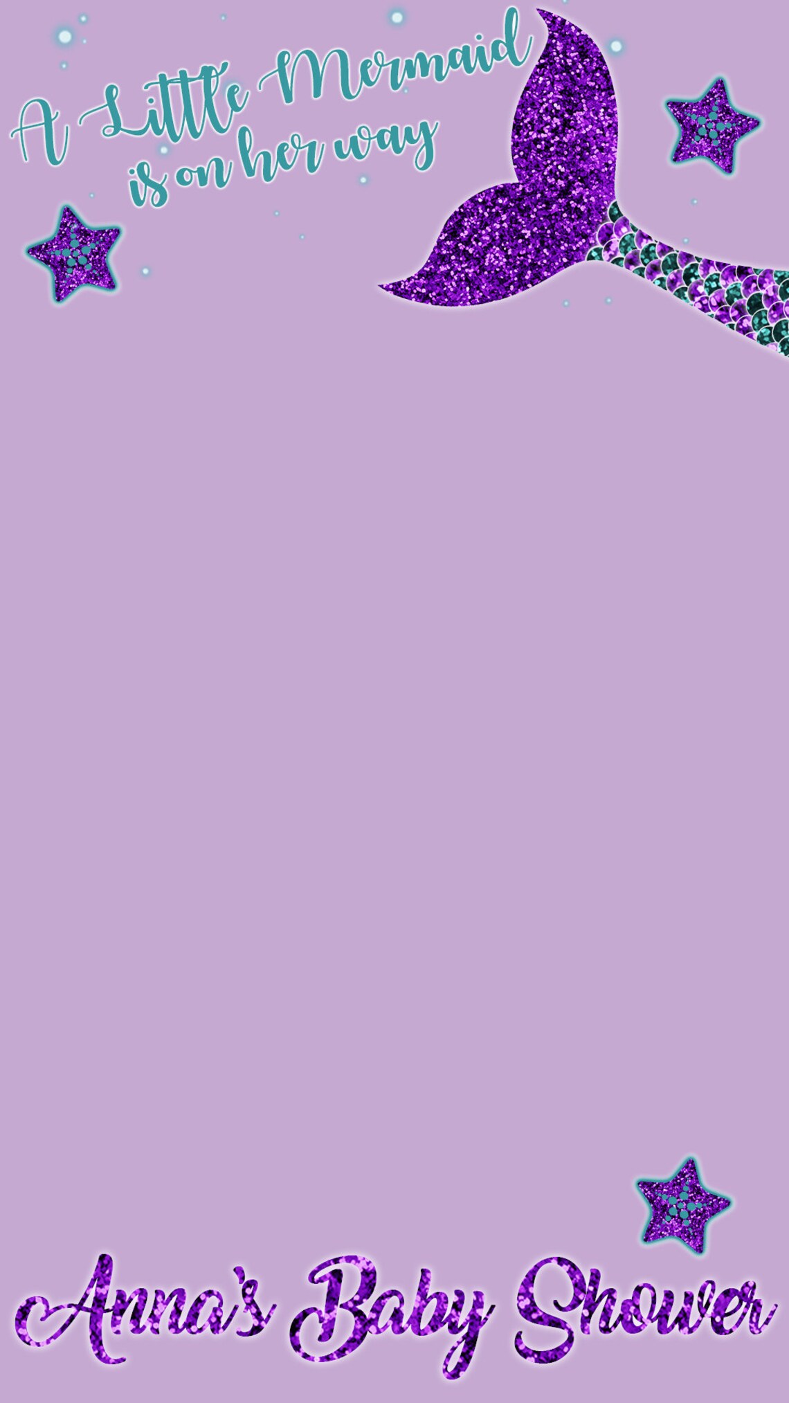 Mermaid Baby Shower Snapchat Filter A Little Mermaid Is On | Etsy