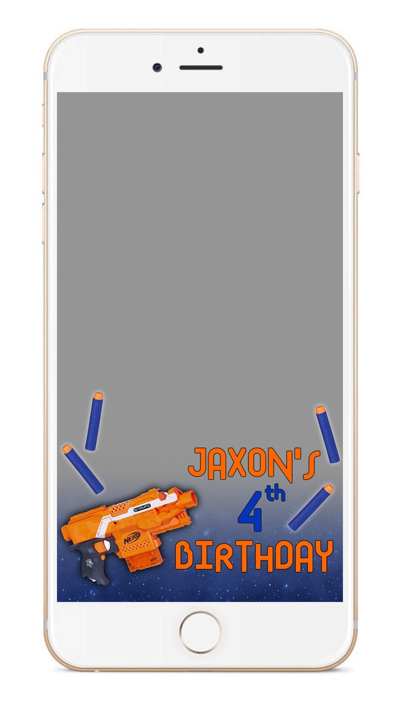 Nerf Birthday Snapchat Filter Nerf Gun Geofilter Nerf | Etsy