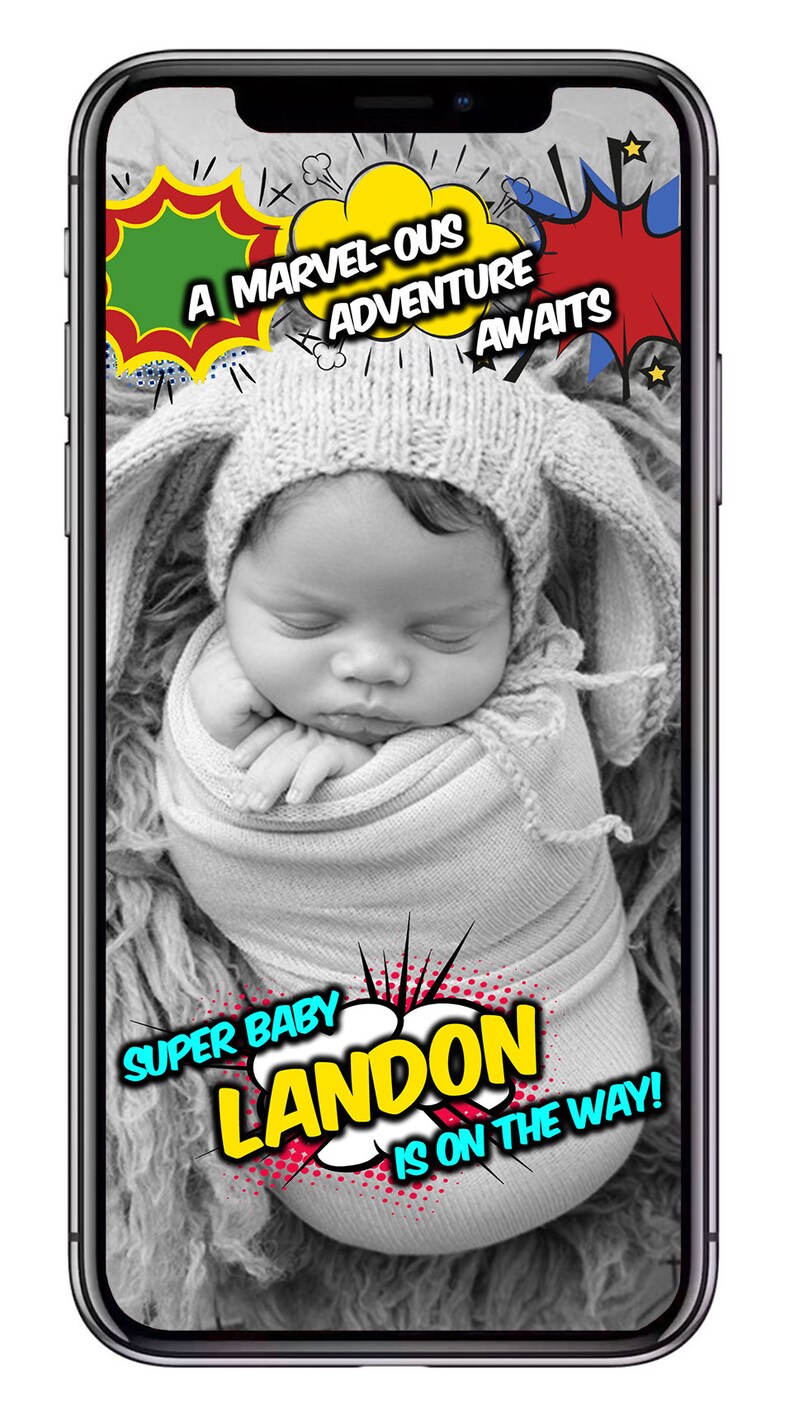 Super Hero Baby Shower Filter Super Hero Snapchat Geofilter - Etsy