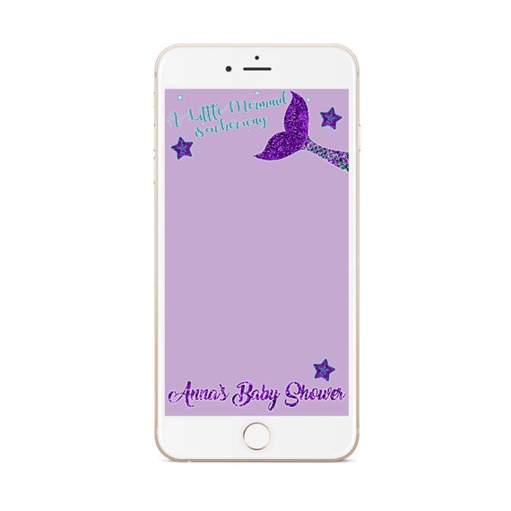 Mermaid Baby Shower Snapchat Filter A Little Mermaid Is On | Etsy