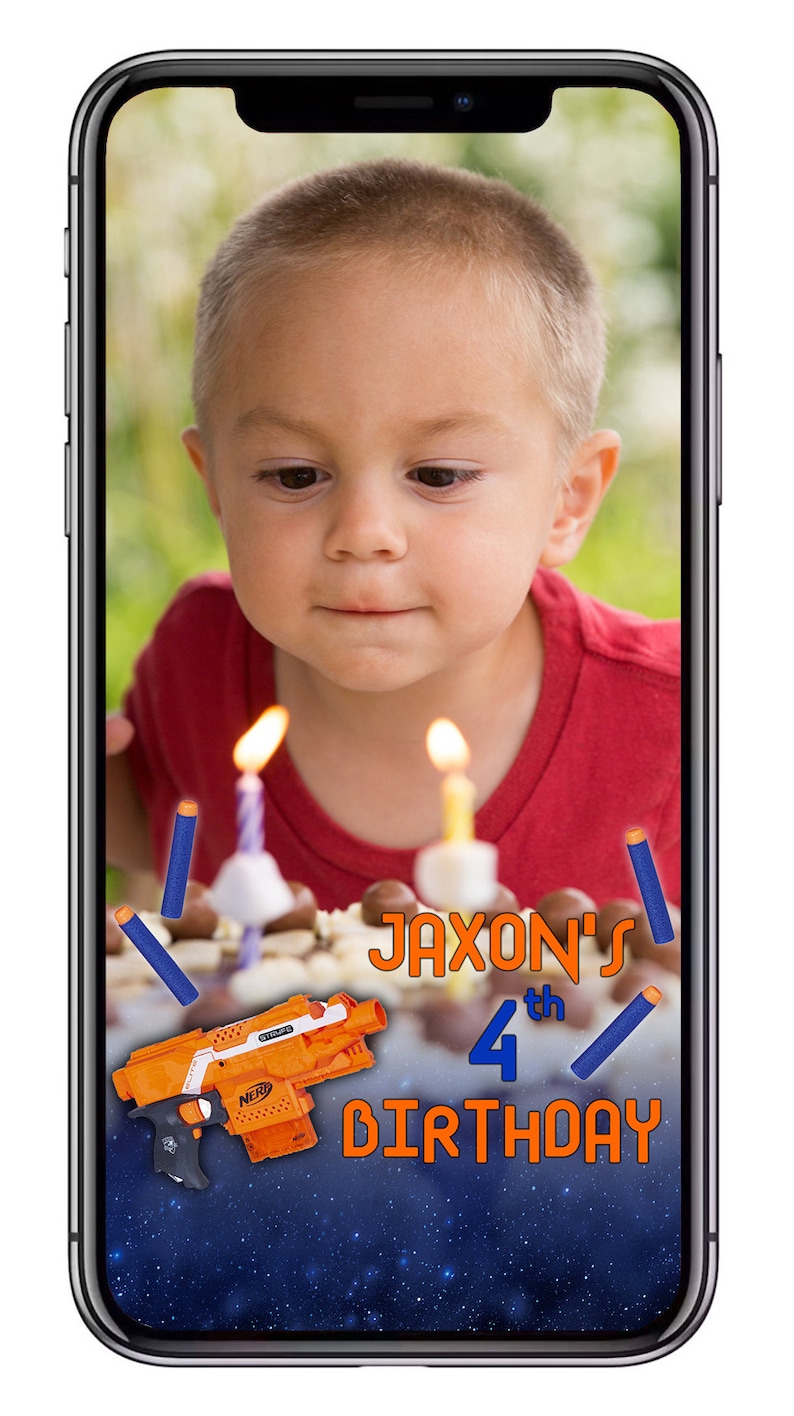 Nerf Birthday Snapchat Filter Nerf Gun Geofilter Nerf - Etsy