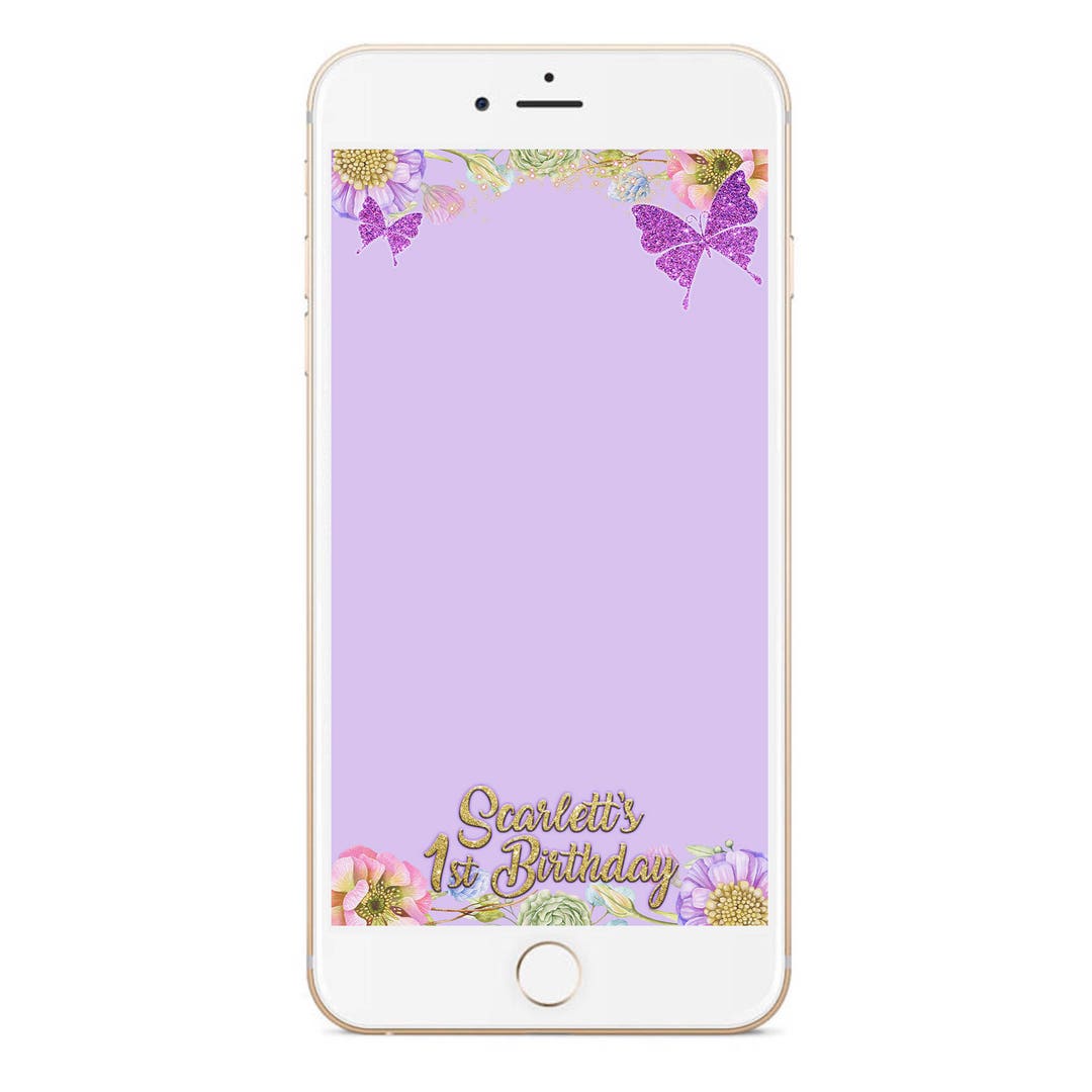 Butterfly Snapchat Filter, Butterfly Birthday Snapchat Lense, Custom ...