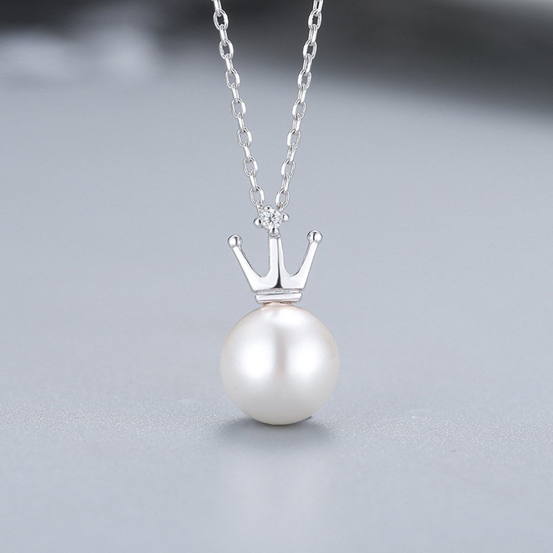 1pc Zircon Solid Sterling Silver Pendant Setting, Crown Pendant ...