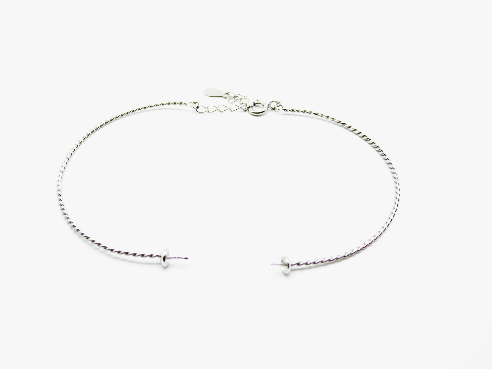 1pc Solid Sterling Silver Bracelet Setting, Bracelet Mounting, Bracelet ...