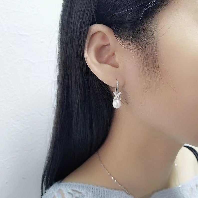 1 Pair Solid S925 Sterling Silver Earring Setting for Half - Etsy