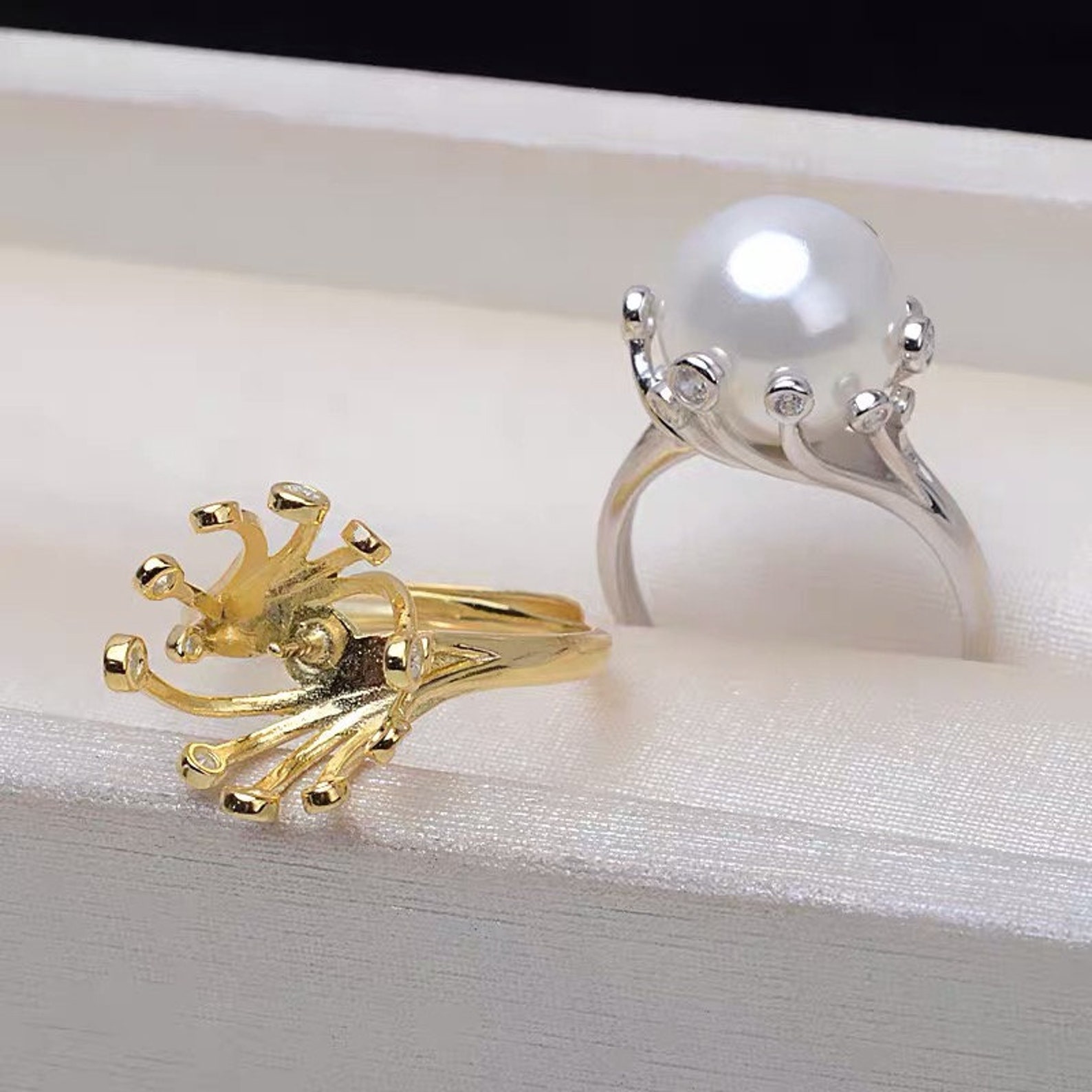 1 Pc Solid Sterling Silver Ring Setting, Ring Mounting, Ring Blank ...
