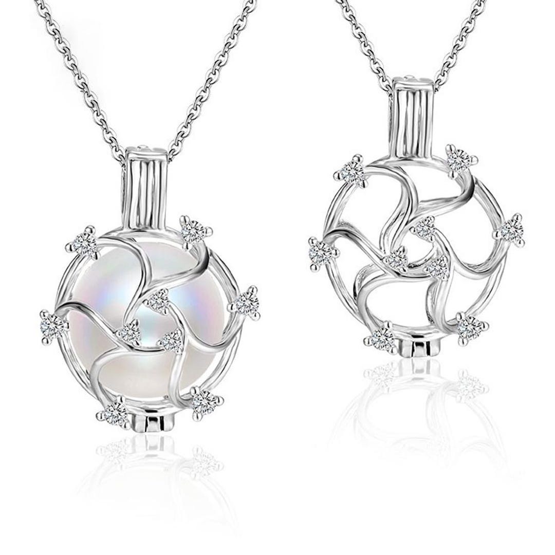 Solid S925 Sterling Silver Pearl Cage, Pendant Cage for Pearl or ...
