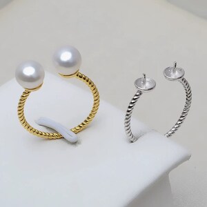 Sterling Silver Ring Setting, Adjustable Ring Mounting, Jewelry DIY ...