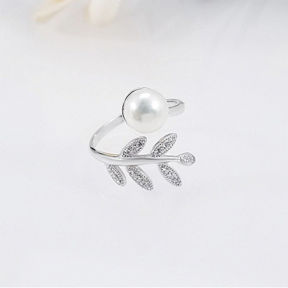 Adjustable zircon solid sterling silver with Rhodium plated | Etsy