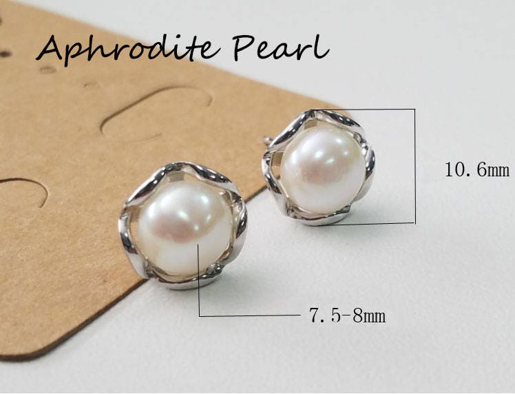 Solid Sterling Silver Earring Stud Setting, Earring Blank Without Pearl ...