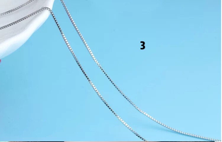 1 Pc Solid Sterling Silver Necklace Chain 40cm/45cm Silver | Etsy