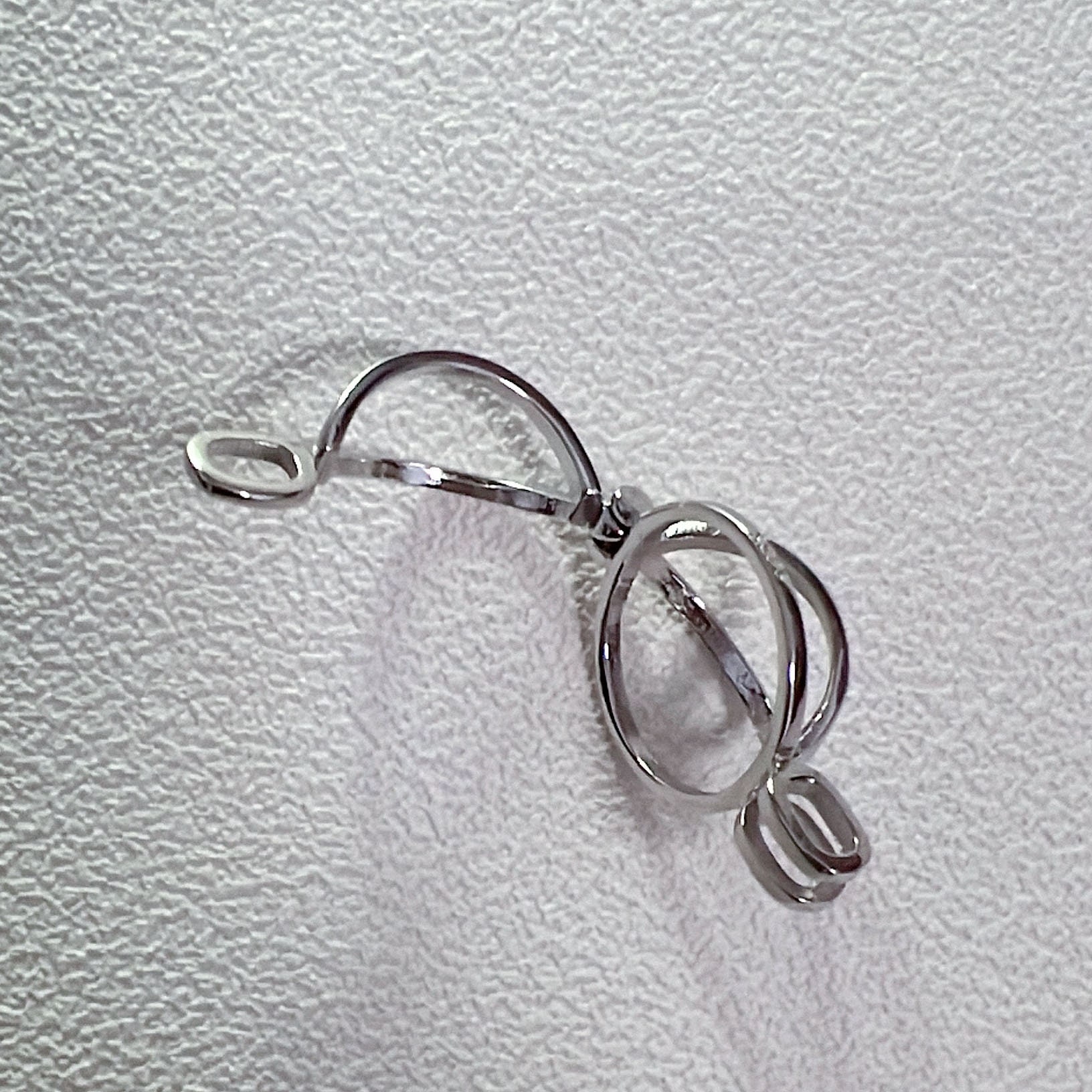925 Solid Sterling Silver Pendant Setting Without Chain, Pearl Cage ...