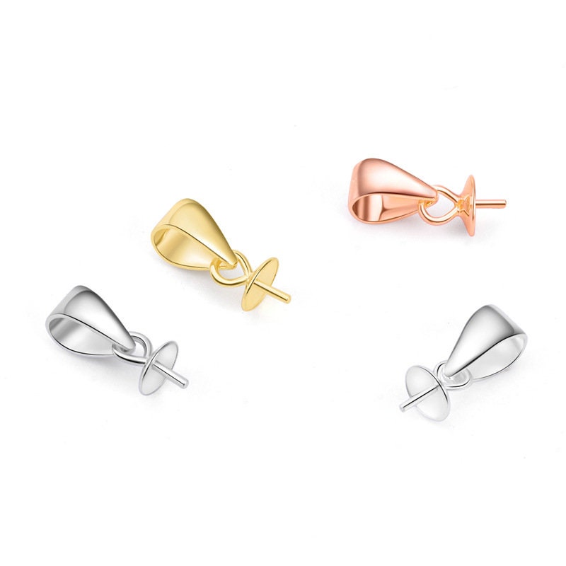 Solid Sterling Silver Pendant Cap for Jewelry Making Pendant - Etsy