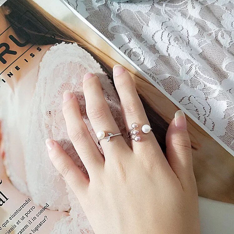 1 pc solid sterling silver ring setting quadruple pearl | Etsy