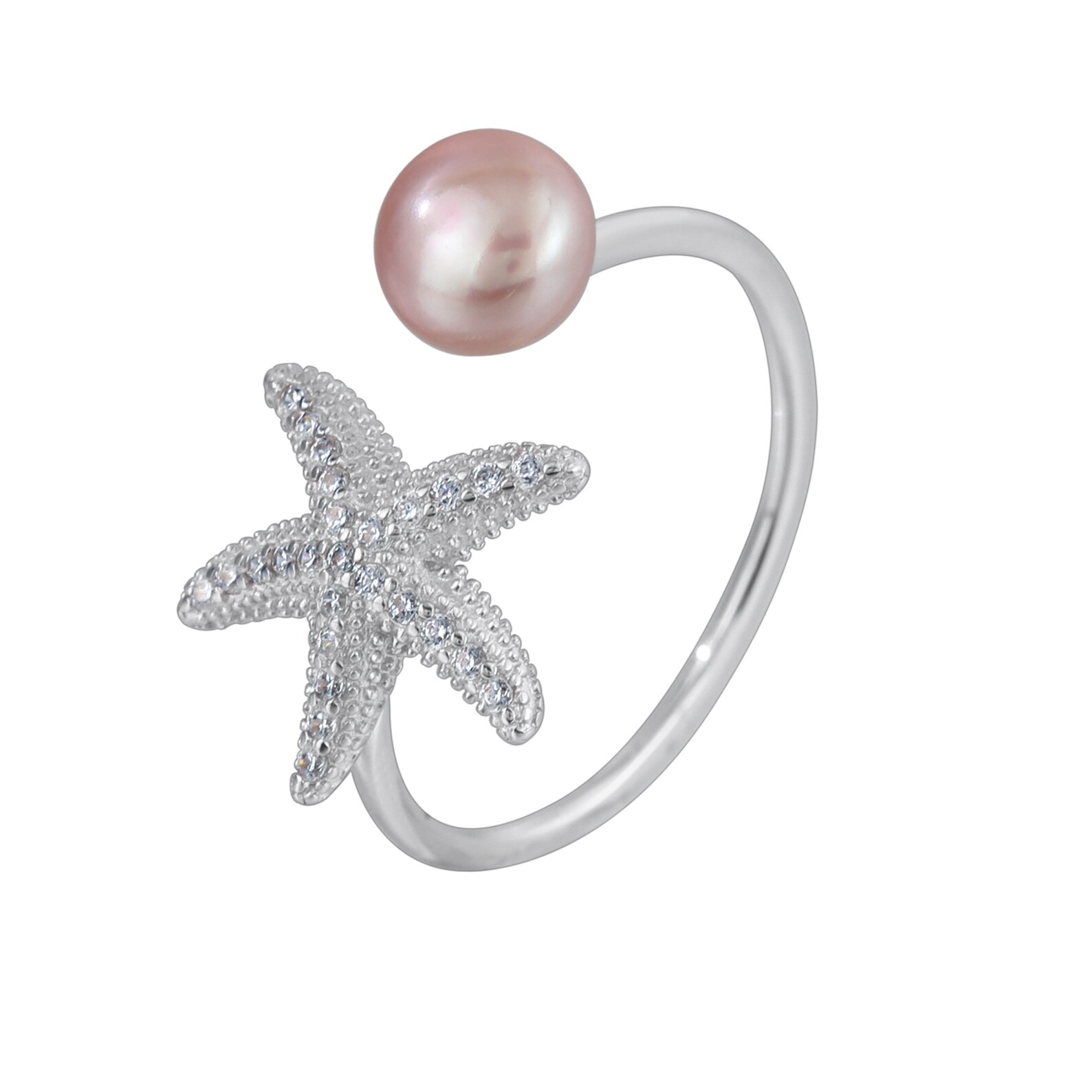 Adjustable Solid Sterling Silver Ring Setting for Pearl or Gemstone ...