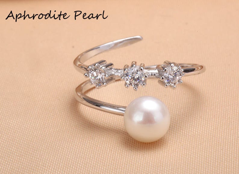 S925 Sterling Silver Ring Setting, Adjustable Double Ring Mounting ...