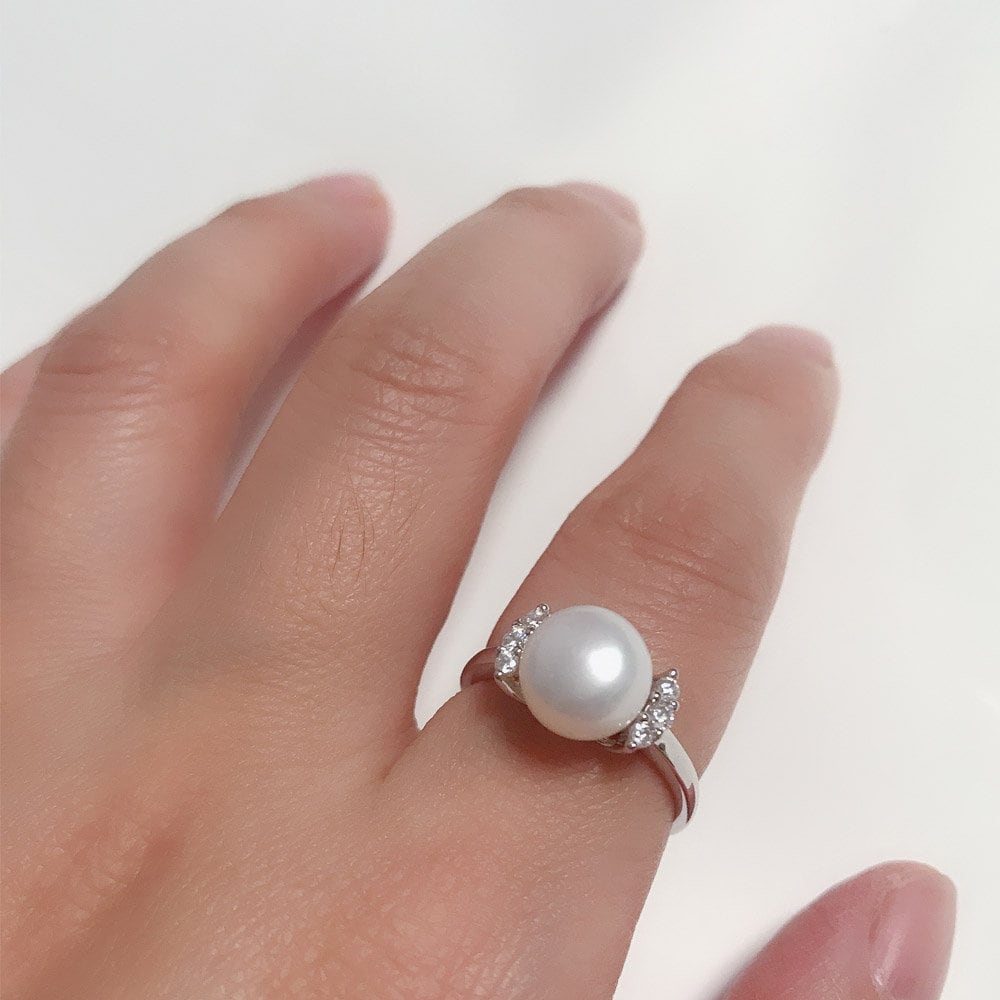 Adjustable 925 Sterling Silver Ring Setting for Pearl or Gems | Etsy