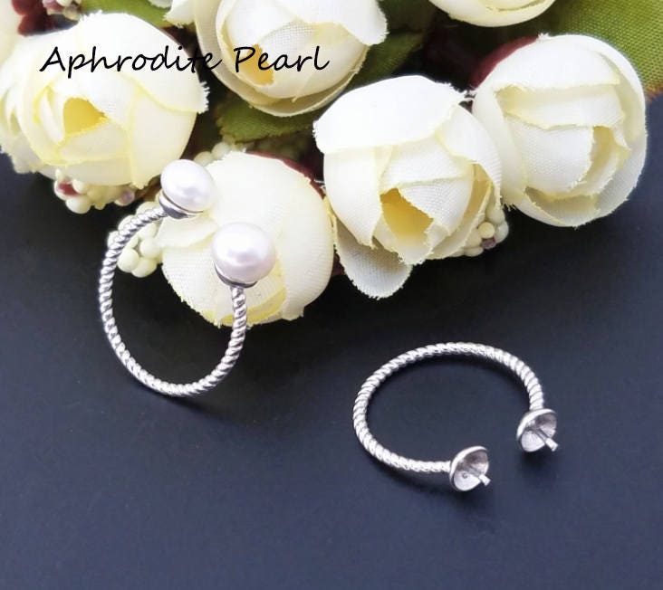 Sterling Silver Ring Setting Adjustable Ring Mounting | Etsy