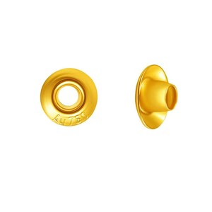 2pcs 18K Gold 3.5mm Bead Grommet With 1.8mm Pearl Hole, Wholesale Real ...