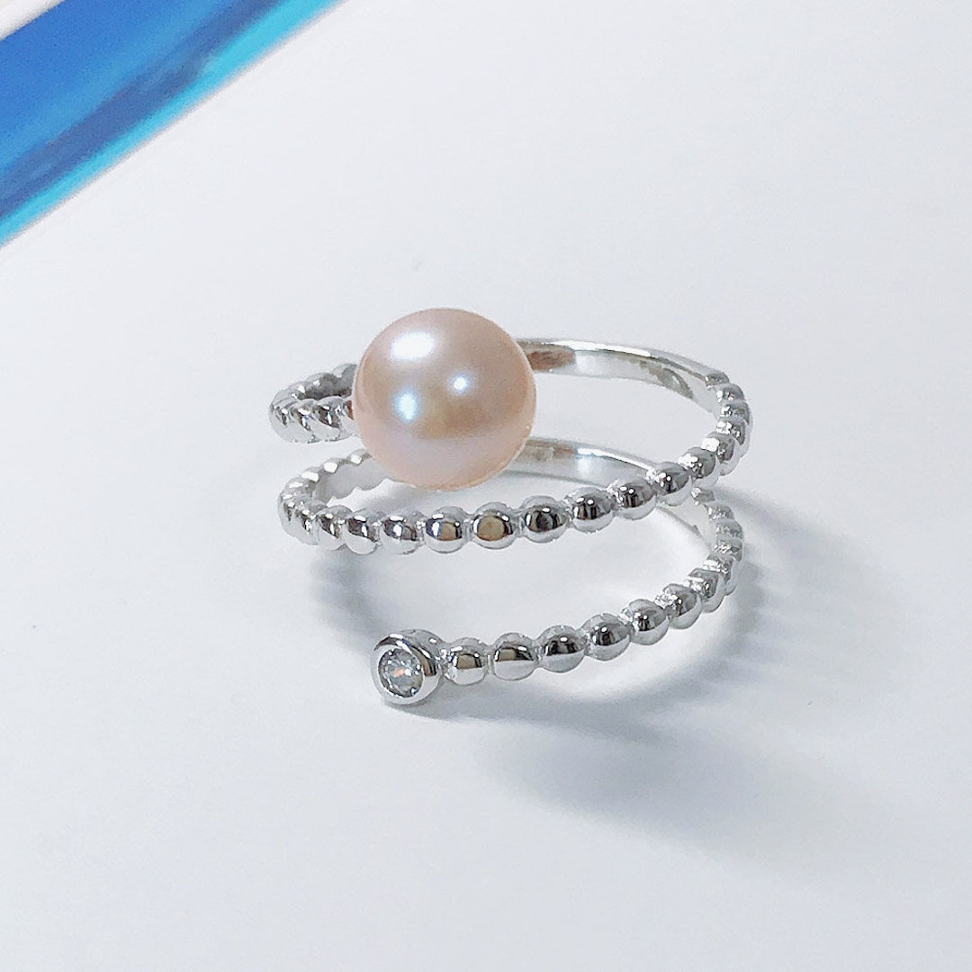 Adjustable Zirconia Solid Sterling Silver Ring Setting, Triple Ring ...