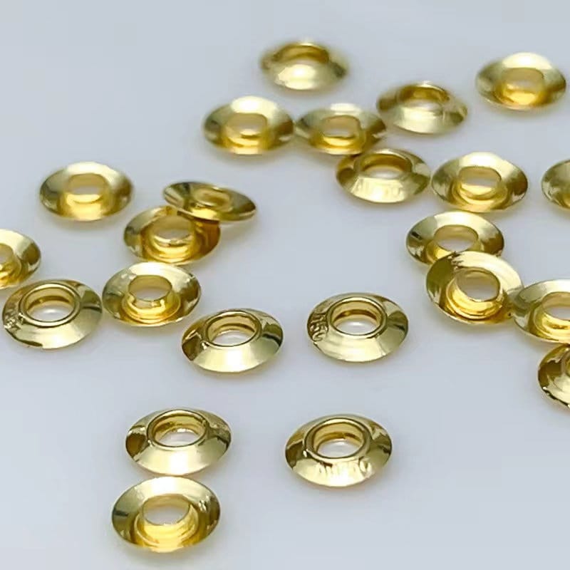 2pcs 18K Gold 3.5mm Bead Grommet With 1.8mm Pearl Hole - Etsy