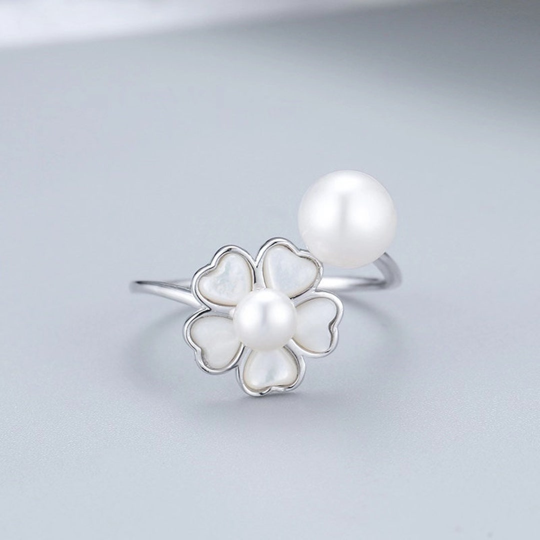 Adjustable S925 Solid Sterling Silver With Rhodium Plated Ring Setting ...