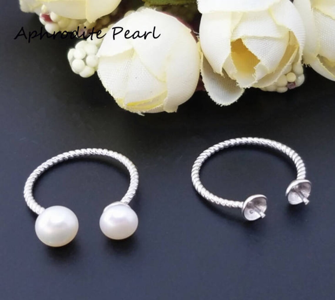 Sterling Silver Ring Setting, Adjustable Ring Mounting, Jewelry DIY ...