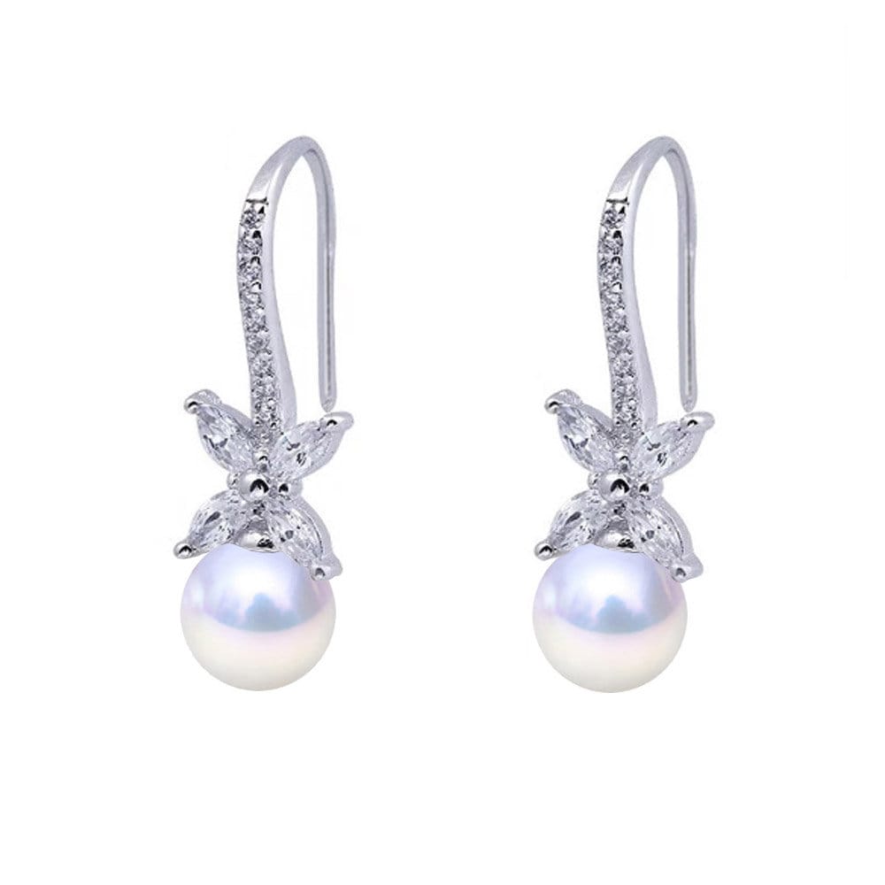 1 pair solid S925 sterling silver earring setting for half | Etsy