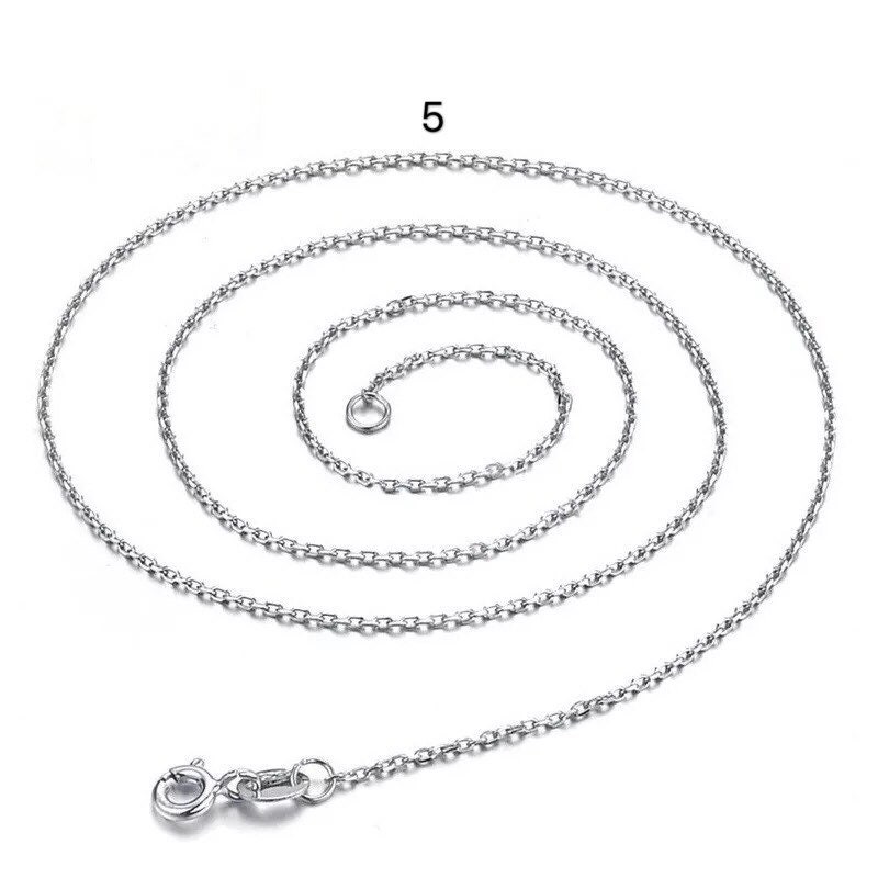 1 Pc Solid Sterling Silver Necklace Chain, 40cm/45cm Silver Necklace - Etsy