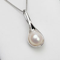 S925 Sterling Silver Pendant Setting for Pearl or Gems, Pearl Pendant ...